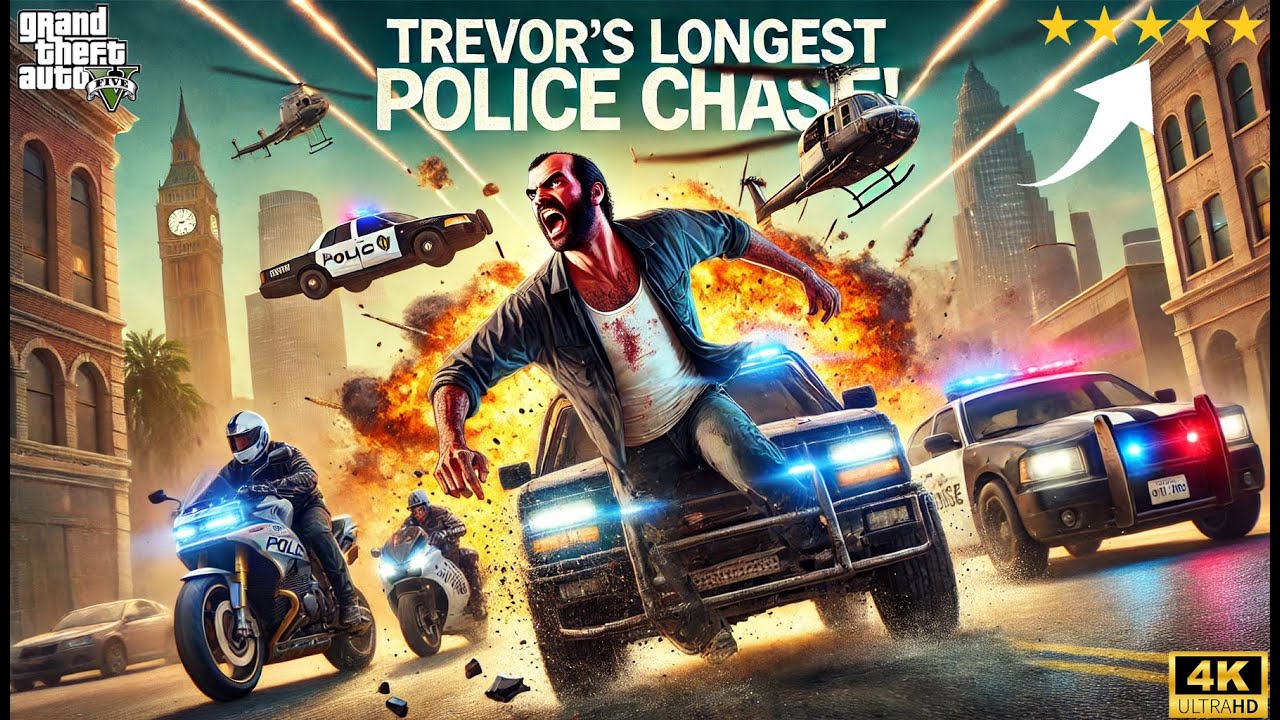 Trevor Longest Police Chase in GTA 5 [ USING MODS ] - YouTube