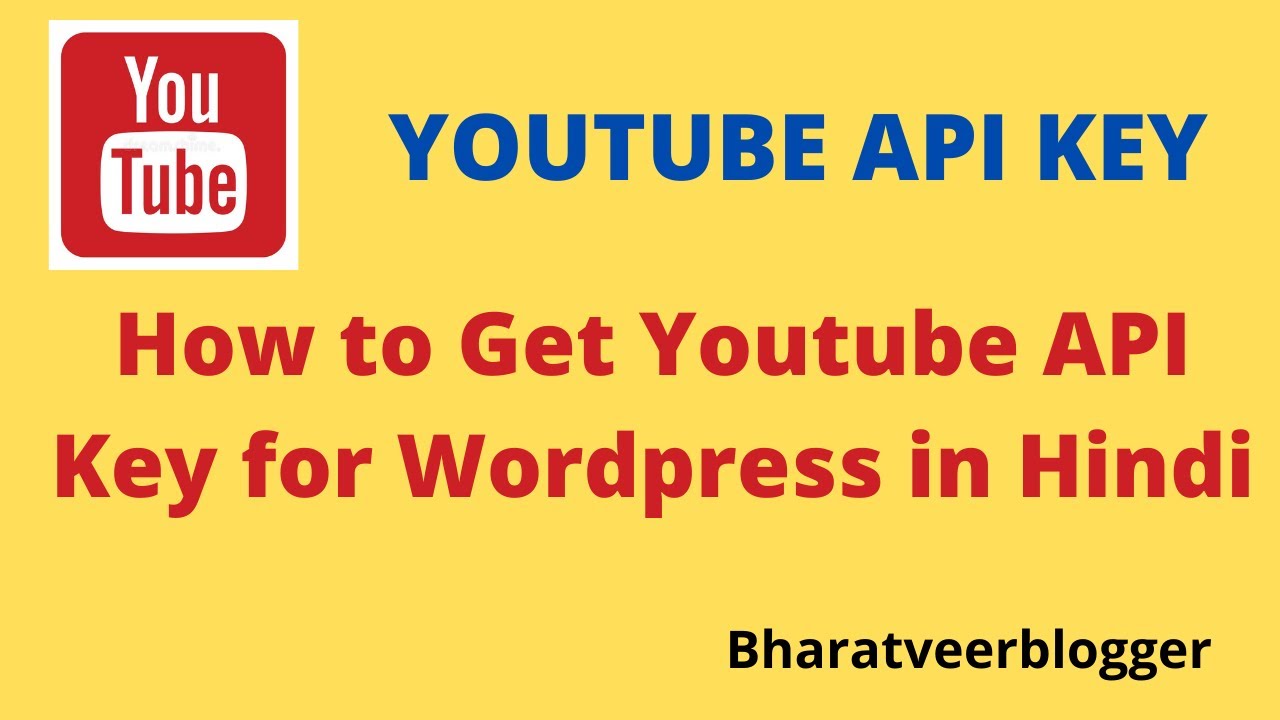 How to get YouTube API Key for Wordpress 2022 - YouTube