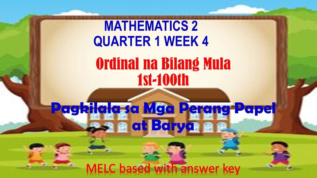 MATH 2 QUARTER 1 WEEK 4 ORDINAL NA BILANG MULA IST-100TH I PAGKILALA SA ...
