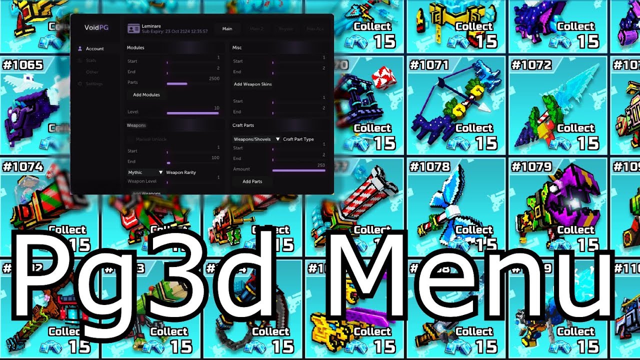 Best PG3D menu (MAX YOUR ENTIRE ACCOUNT) - YouTube