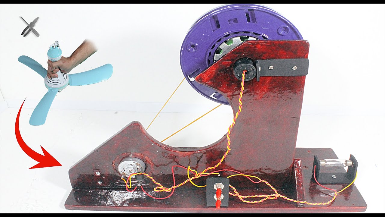 FREE GENERATOR USING HANGING WIND FAN (You can make it at home) FREE ...