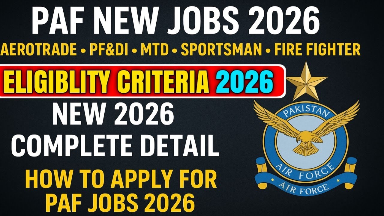 PAF NEW JOBS 2026 | Paf test Preparation 2026 | Complete Details 2026 ...