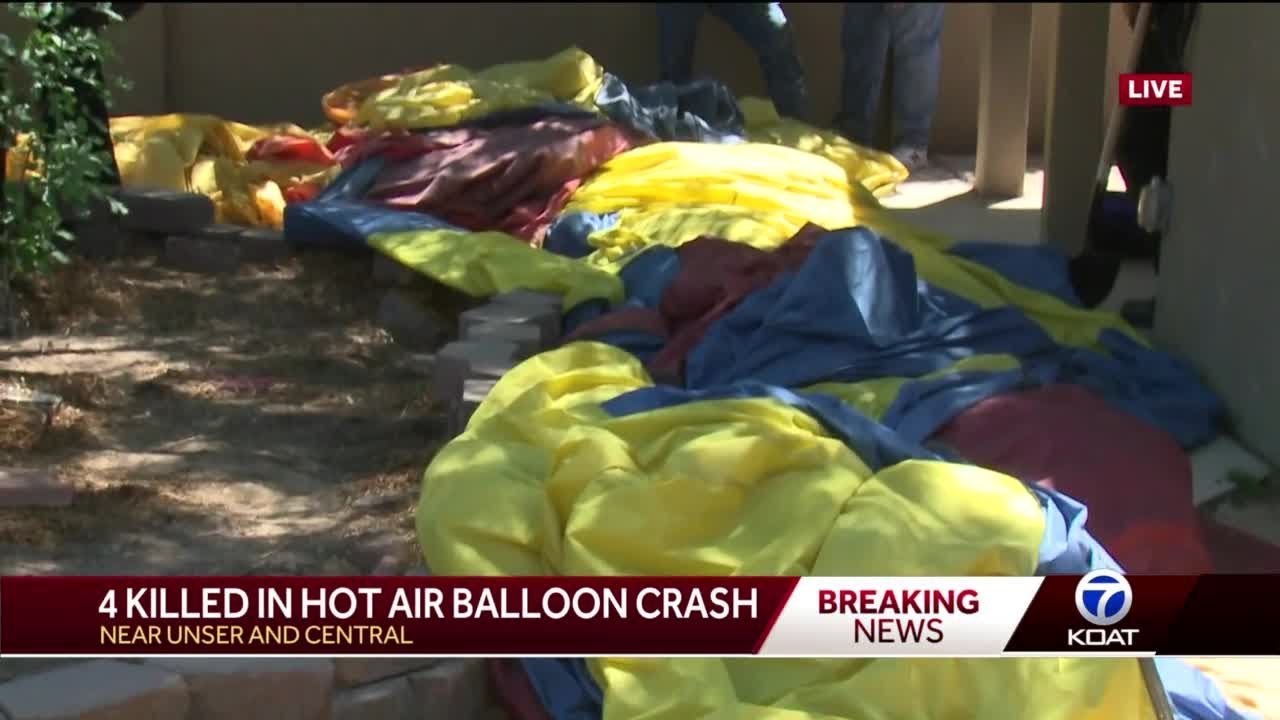 2 men, 2 women killed in Albuquerque hot air balloon crash - YouTube