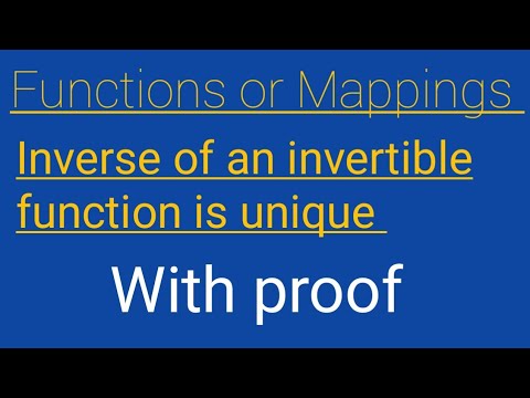Proof of inverse of an invertible function is unique - Functions or ...