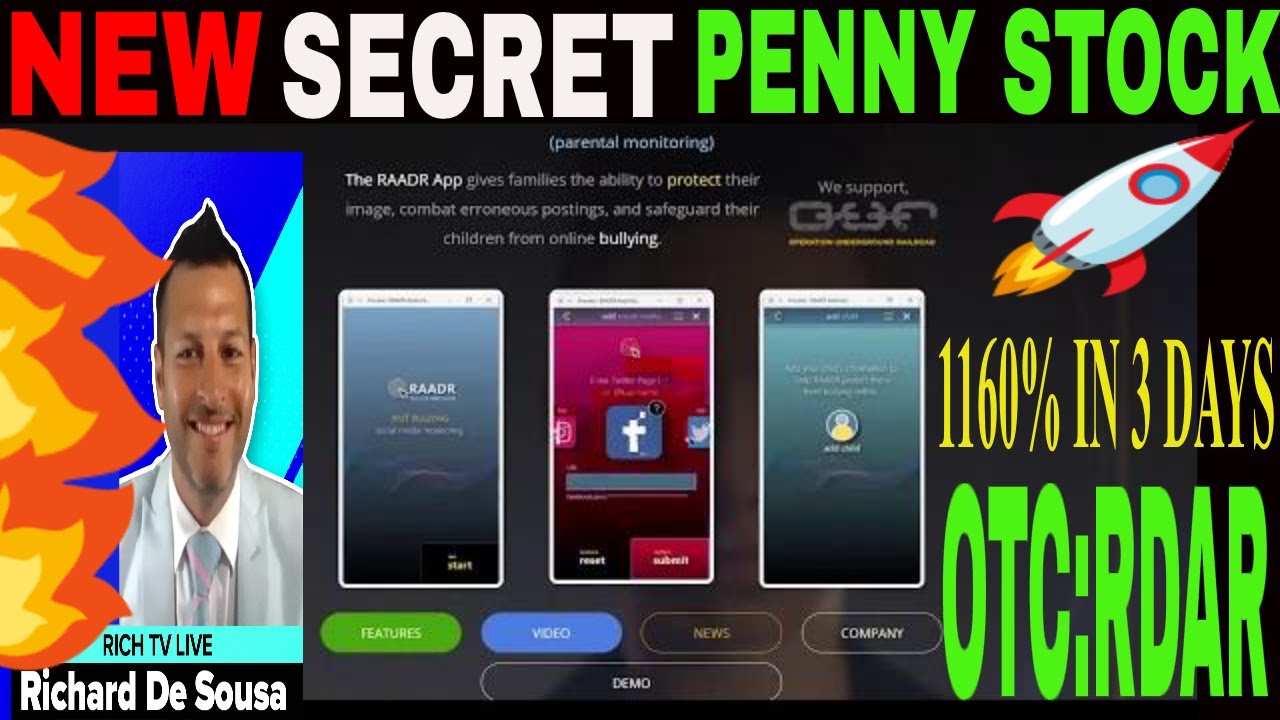 New Secret Penny Stock: RAADR, INC. (OTC: RDAR) - YouTube