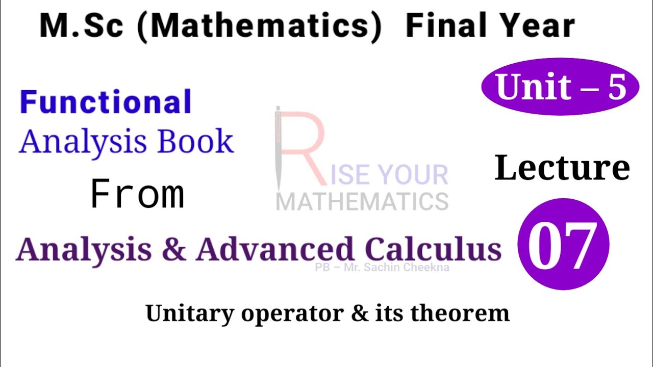 Unitary operator | T is unitary operator if and only if T is isometric ...