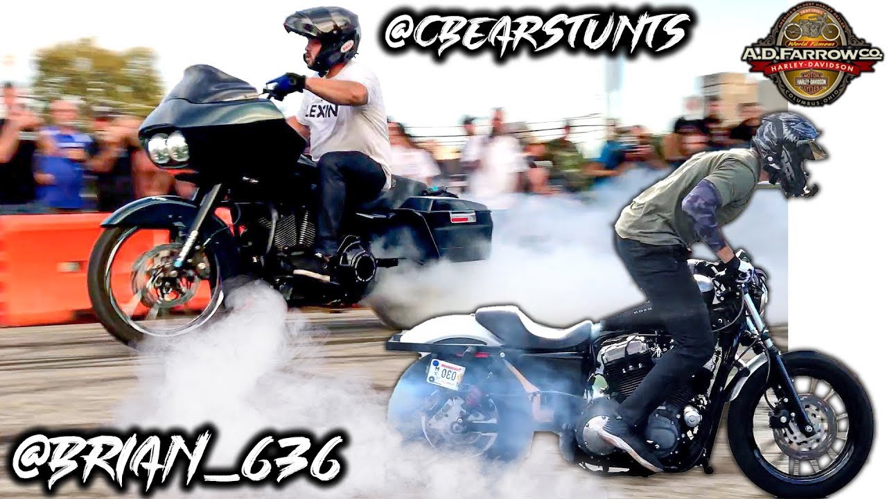 C-BEAR Stunts & Brian_636 Destroying Tires At A.D. Farrow's "Let's Ride ...