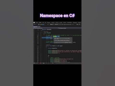 namespace en C# Explicación breve #csharp #backend #programación # ...