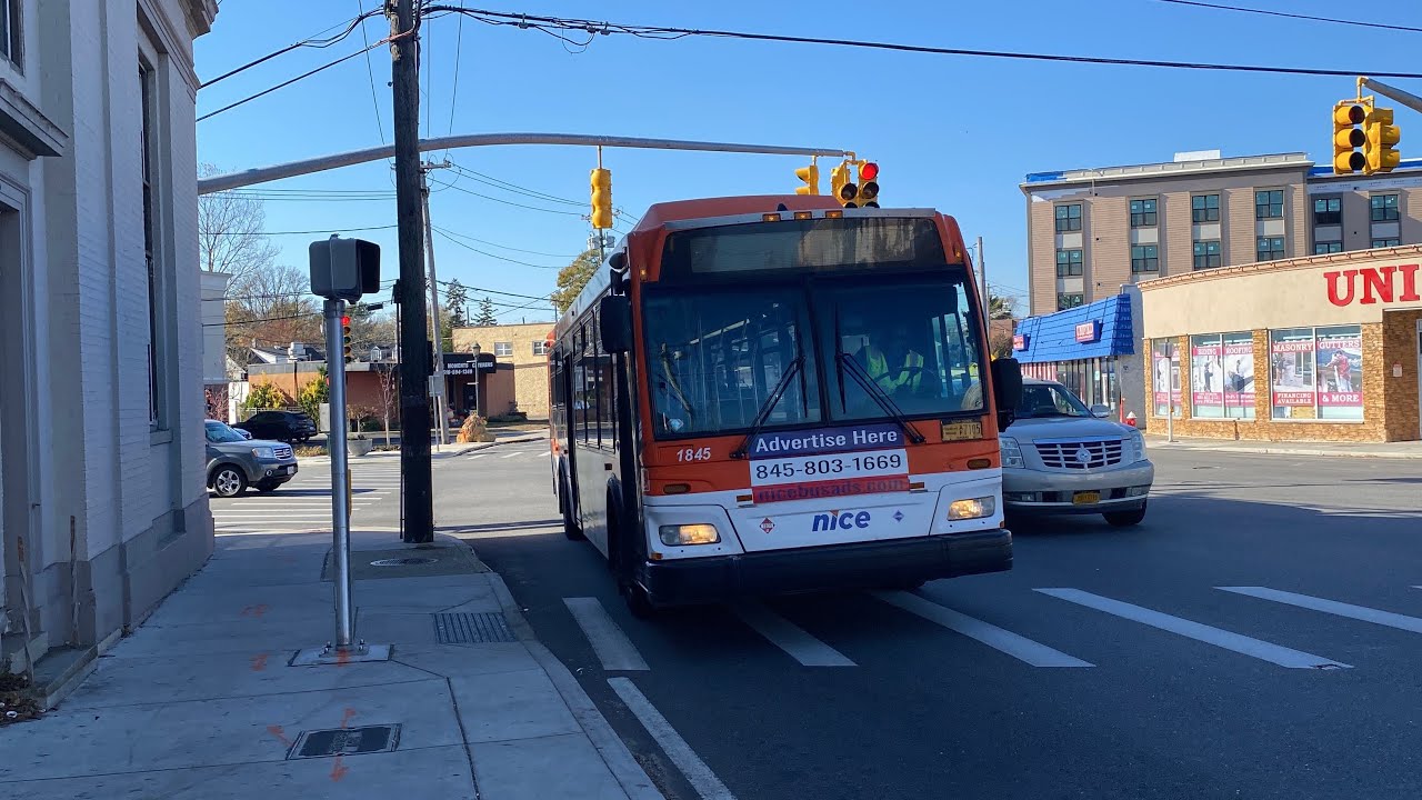 NICE Bus: 2012 Orion VII 3G CNG #1845 on the n4 - YouTube