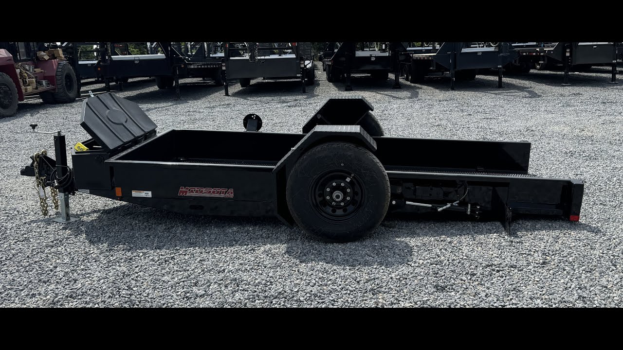 Midsota 12' Low Load Angle Rotating Axle Power Tilt Equipment Trailer ...