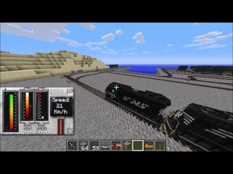 Minecraft Traincraft Train Ride Along 2 Layout - YouTube