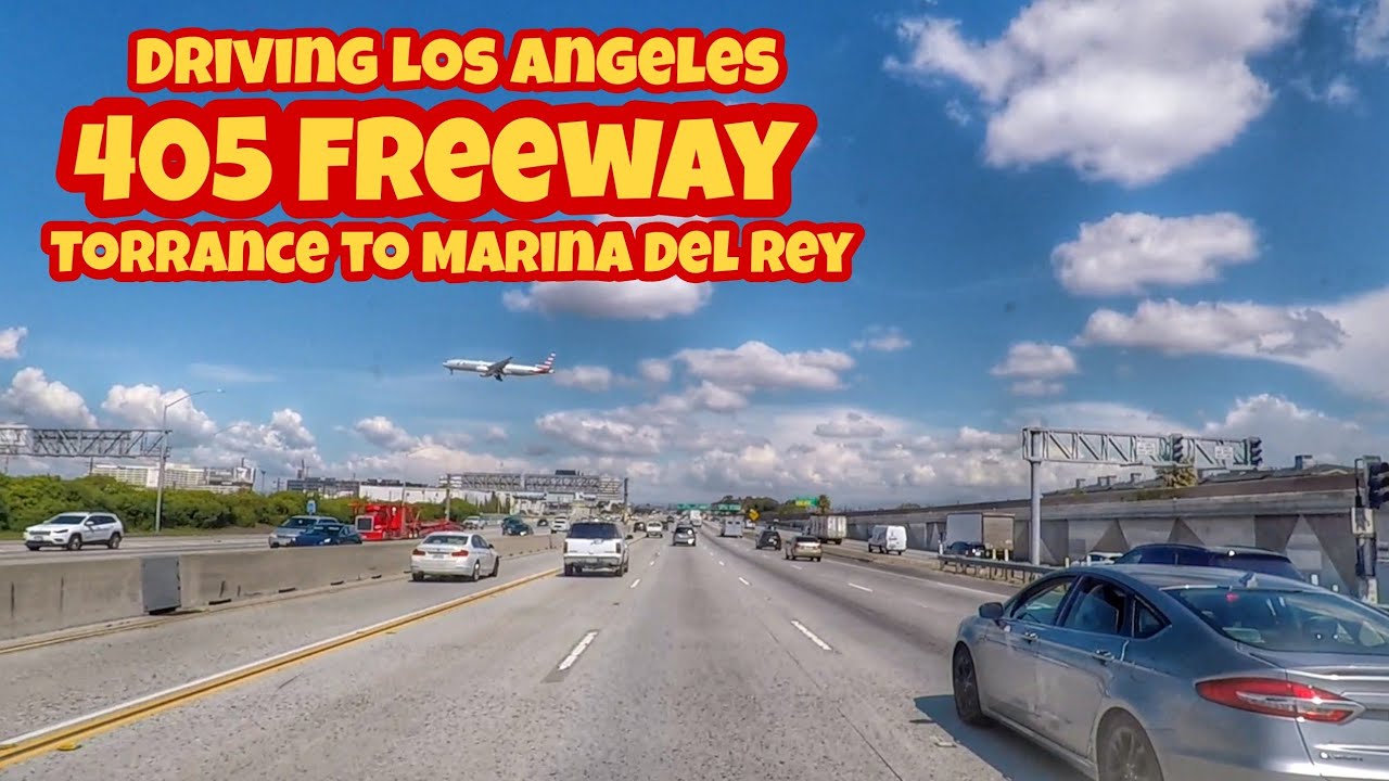 Driving Los Angeles 405 Freeway Torrance to Marina Del Rey - YouTube