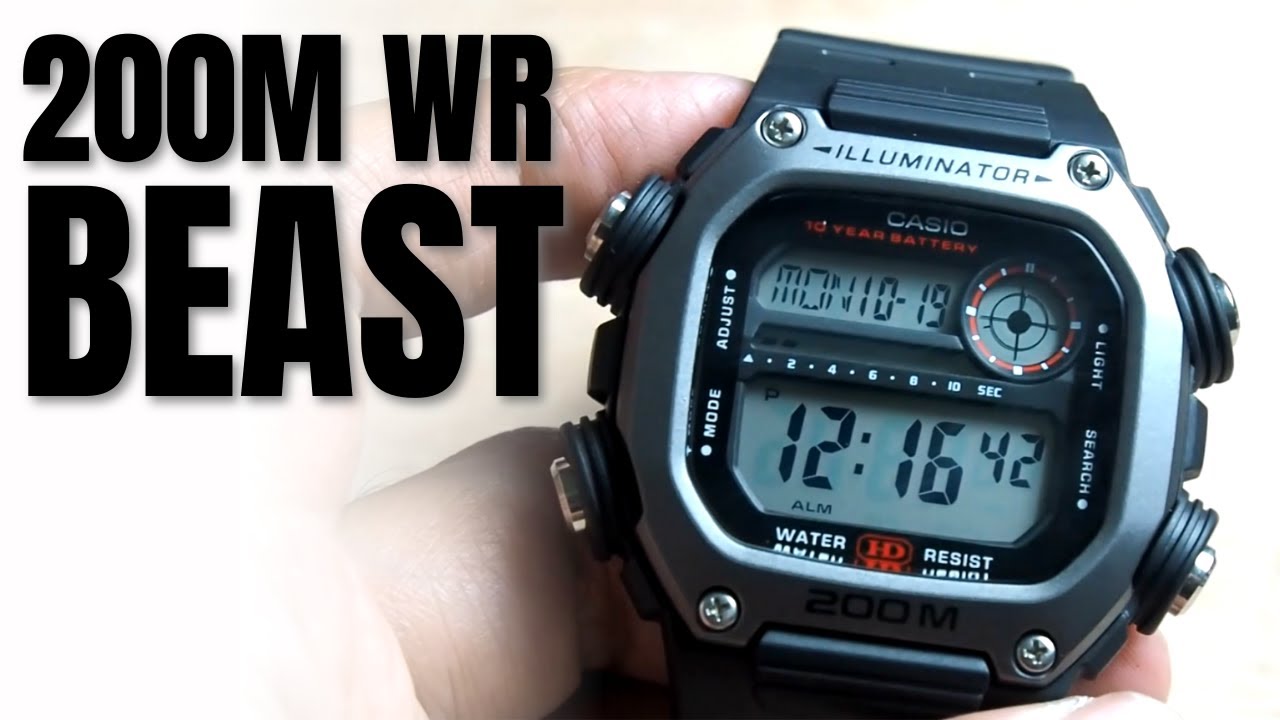 Casio DW291H Review: The 200M Water Resistant Heavy Duty Beast - YouTube