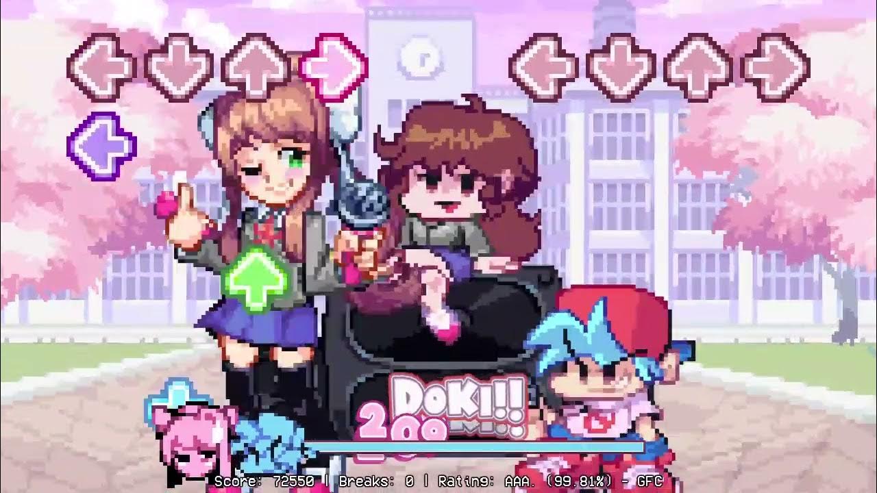 FNF Doki Doki Takeover - Glitcher (Monika Mix) - FC - YouTube