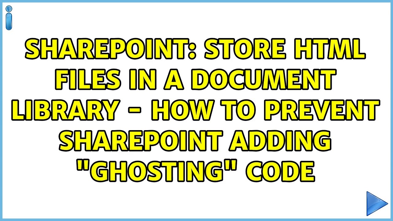 Store HTML files in a document library - how to prevent SharePoint ...