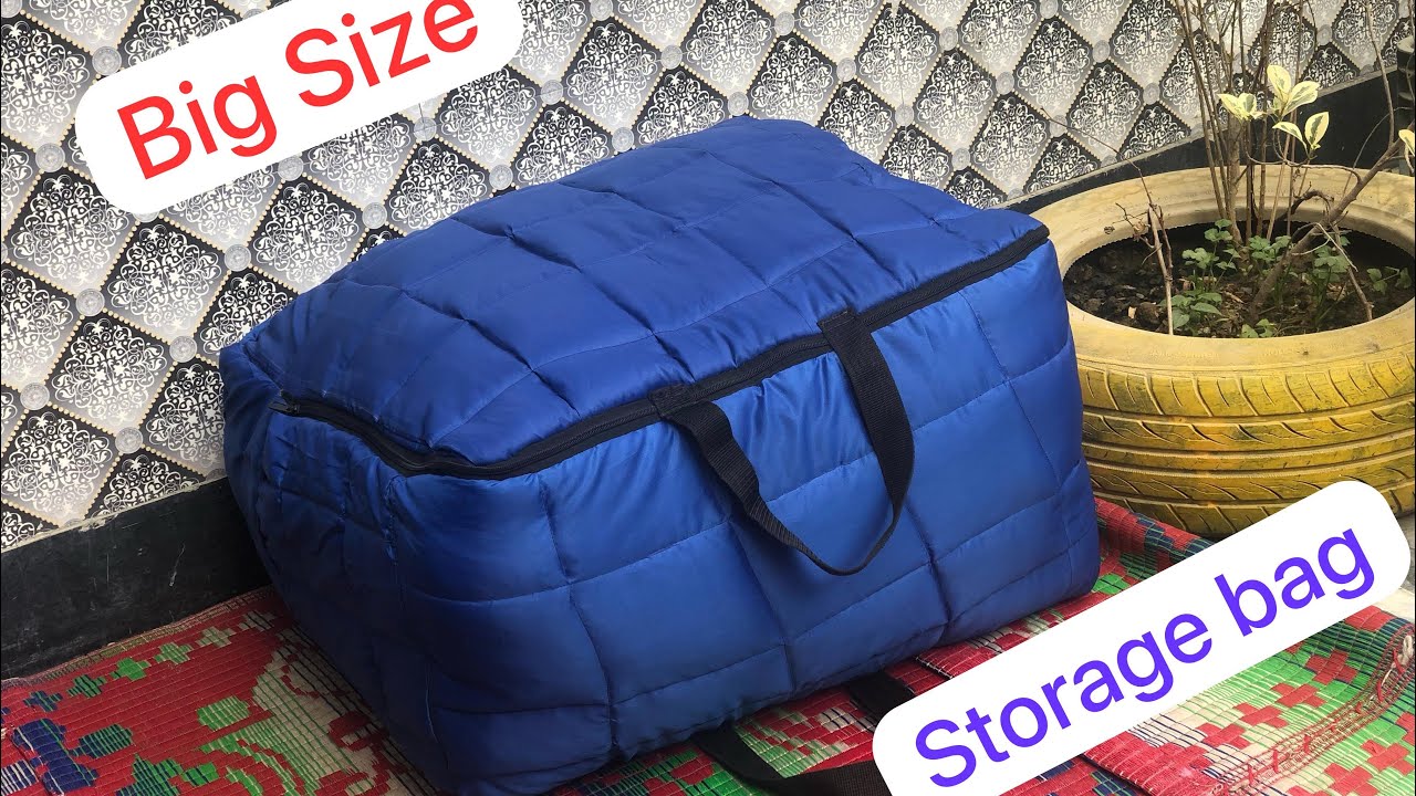 Storage bag making at home | handmade storage bag| bag making tutorial video - YouTube