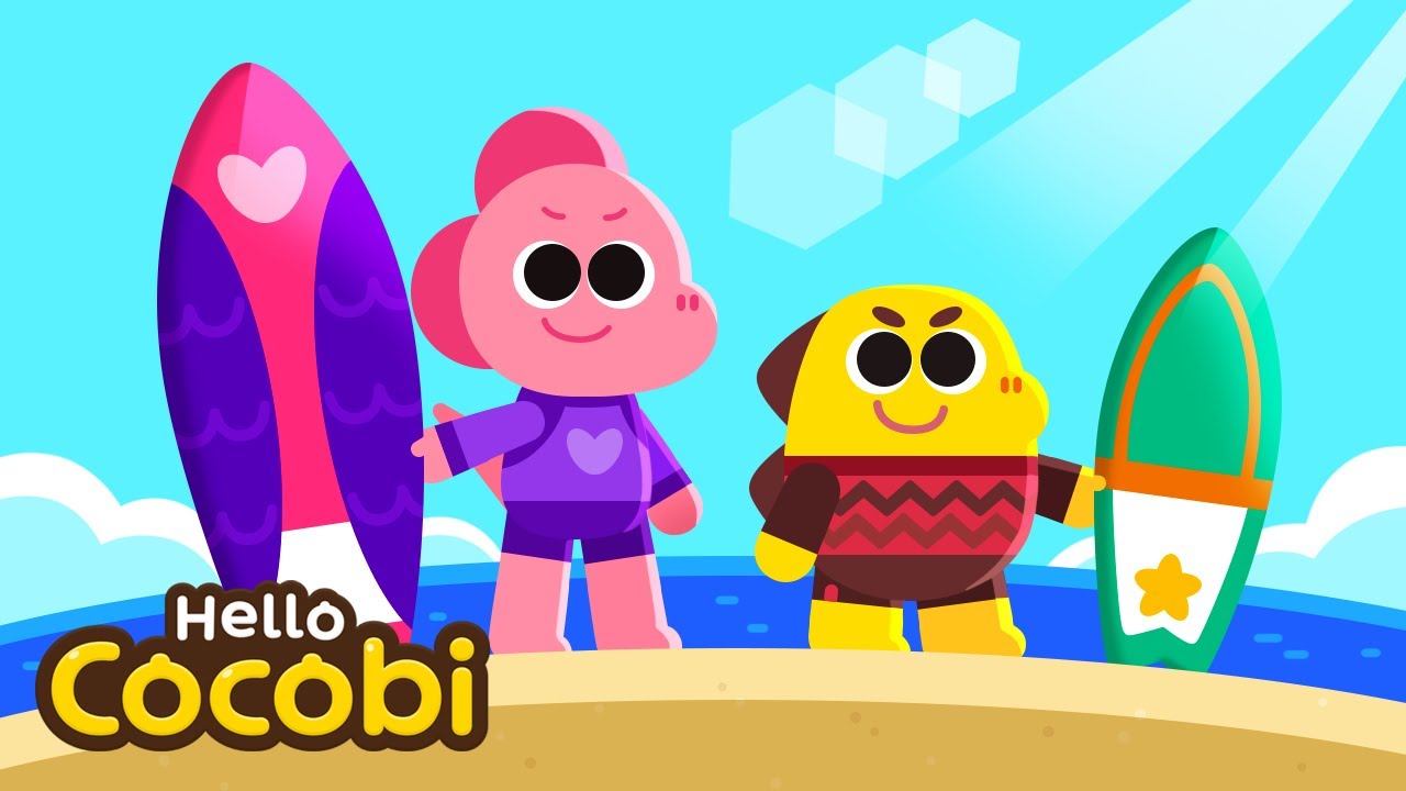 Surfing Game🌊Enjoy Summer Vacation | Kids Learn Seasons | Baby Game ...