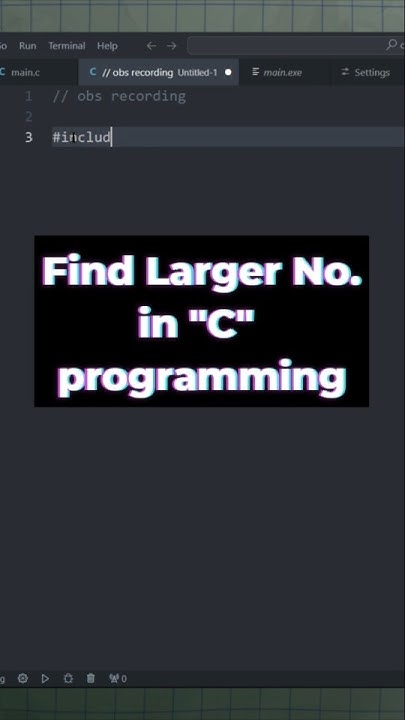 How To Find Larger Two No In C Programming Coding Programming Cprogramming Cprograming