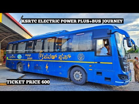 KSRTC Electric ⚡️ Power Plus Bus Journey ||Davangere to Bangalore ...