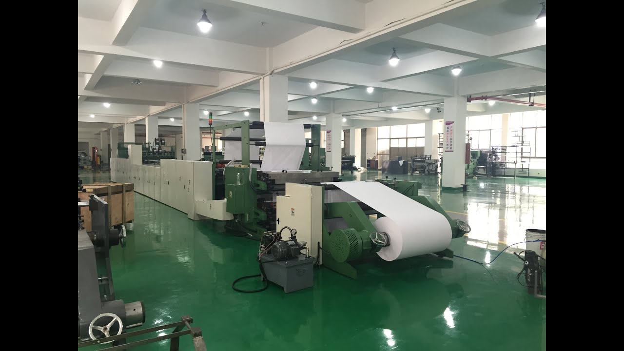 LD1020A fully automatic wire stapled exercise book making machine - YouTube