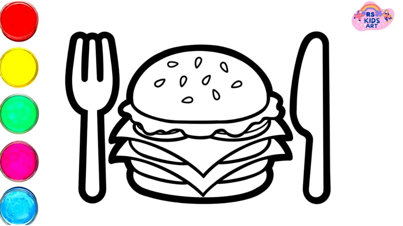 How to draw Junk food | Junk food drawing for kids #art #drawing # ...