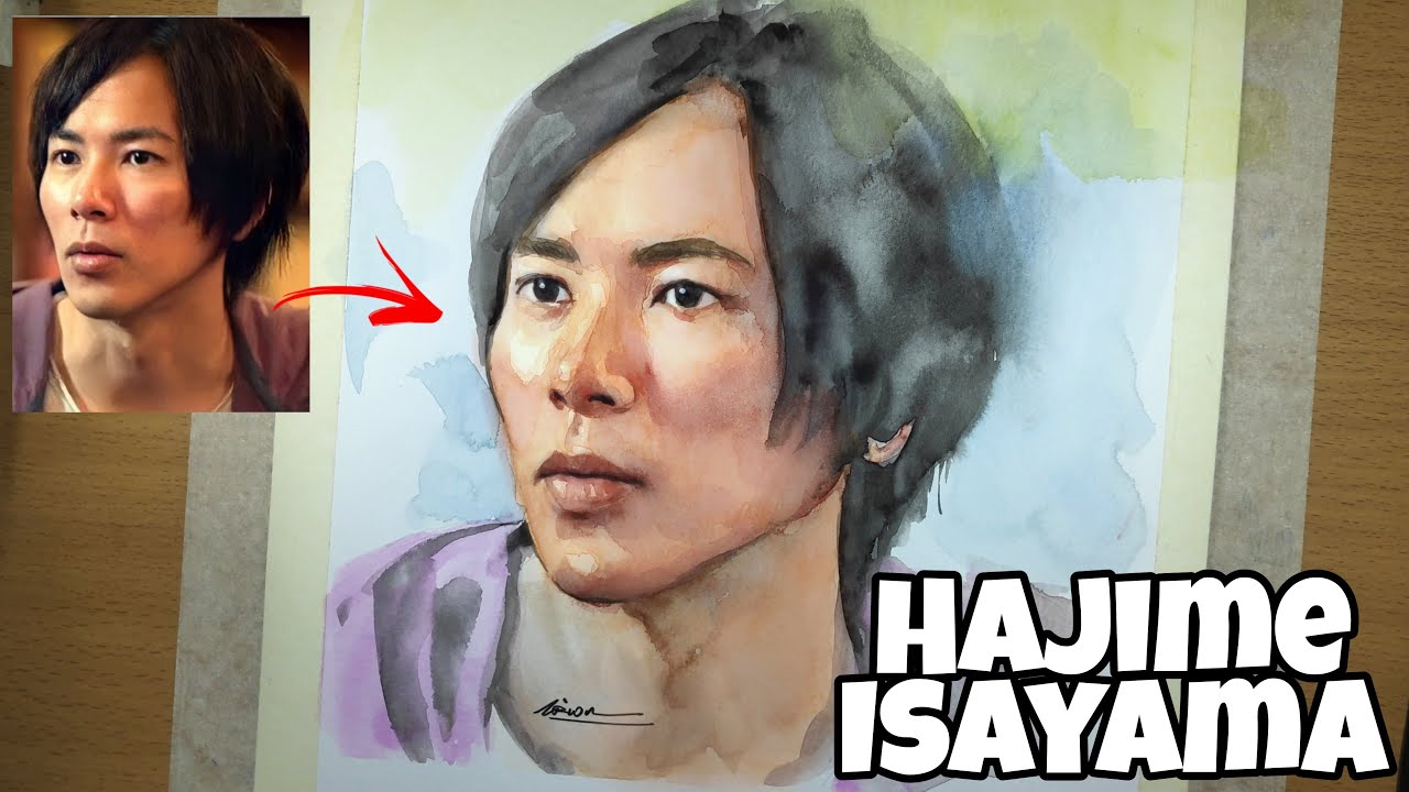 HAJIME ISAYAMA Watercolor Portrait painting - YouTube