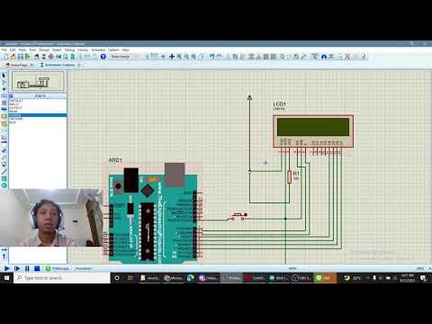 Texting LCD menggunakan Arduino dan Atmega16 dengan Push Button - YouTube