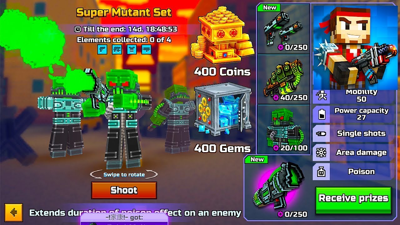 Pixel Gun 3D - Open Super Mutant for the Real Money, Spent 240 Gems ...