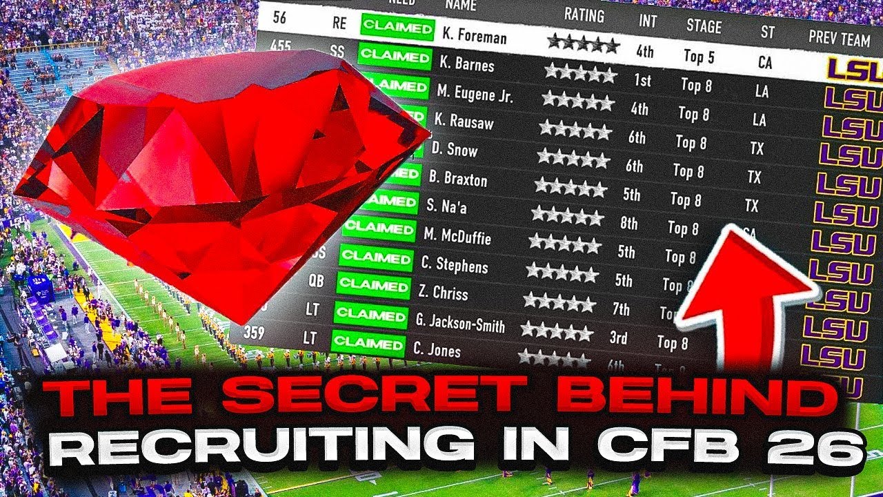 The SECRET Trick to DOMINATE Recruiting in CFB 26 Dynasty - YouTube