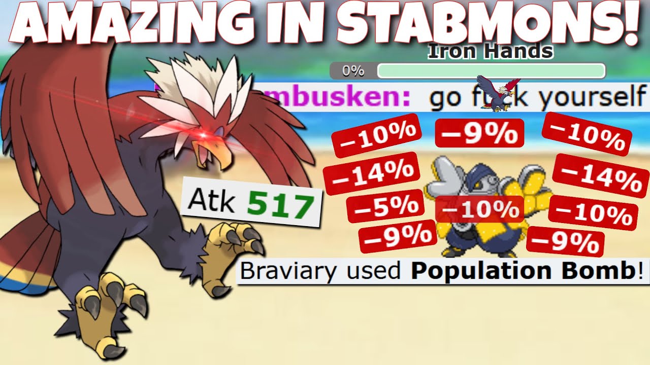 POPULATION BOMB BRAVIARY IS BROKEN IN STABMONS! POKEMON SCARLET AND ...