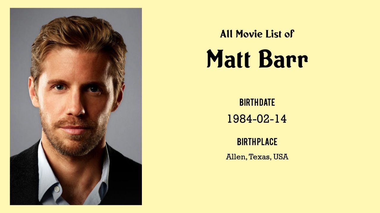 Matt Barr Movies list Matt Barr| Filmography of Matt Barr - YouTube