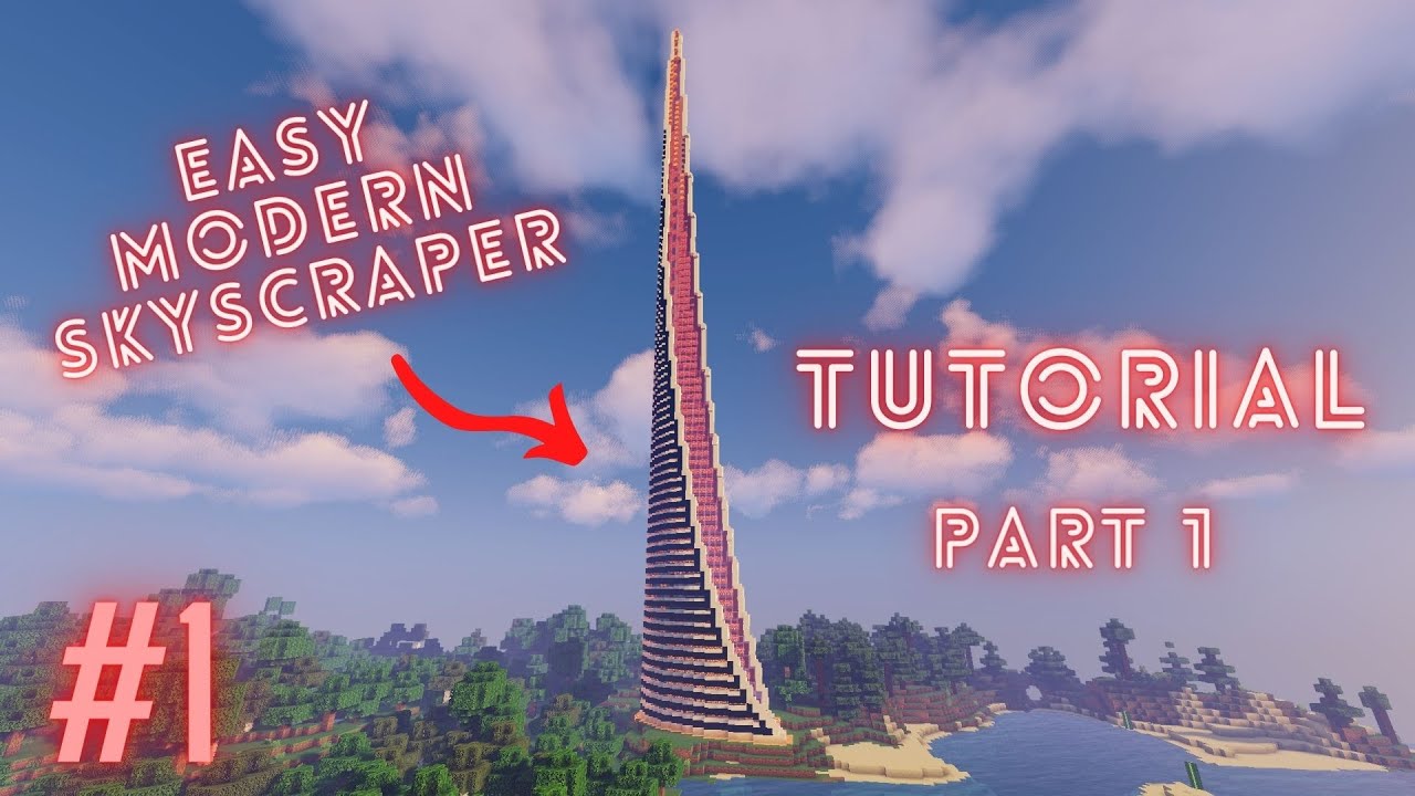 Minecraft: Easy Modern Skyscraper (Tutorial Part 1) - YouTube