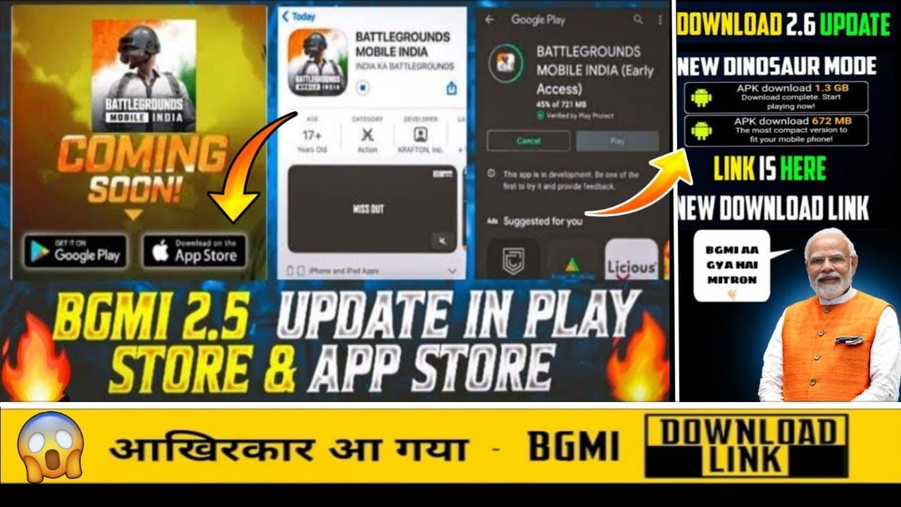 BGMI ON PLAY STORE FINALLY AFTER NEW l UPDATED 2.6 IS ON - YouTube