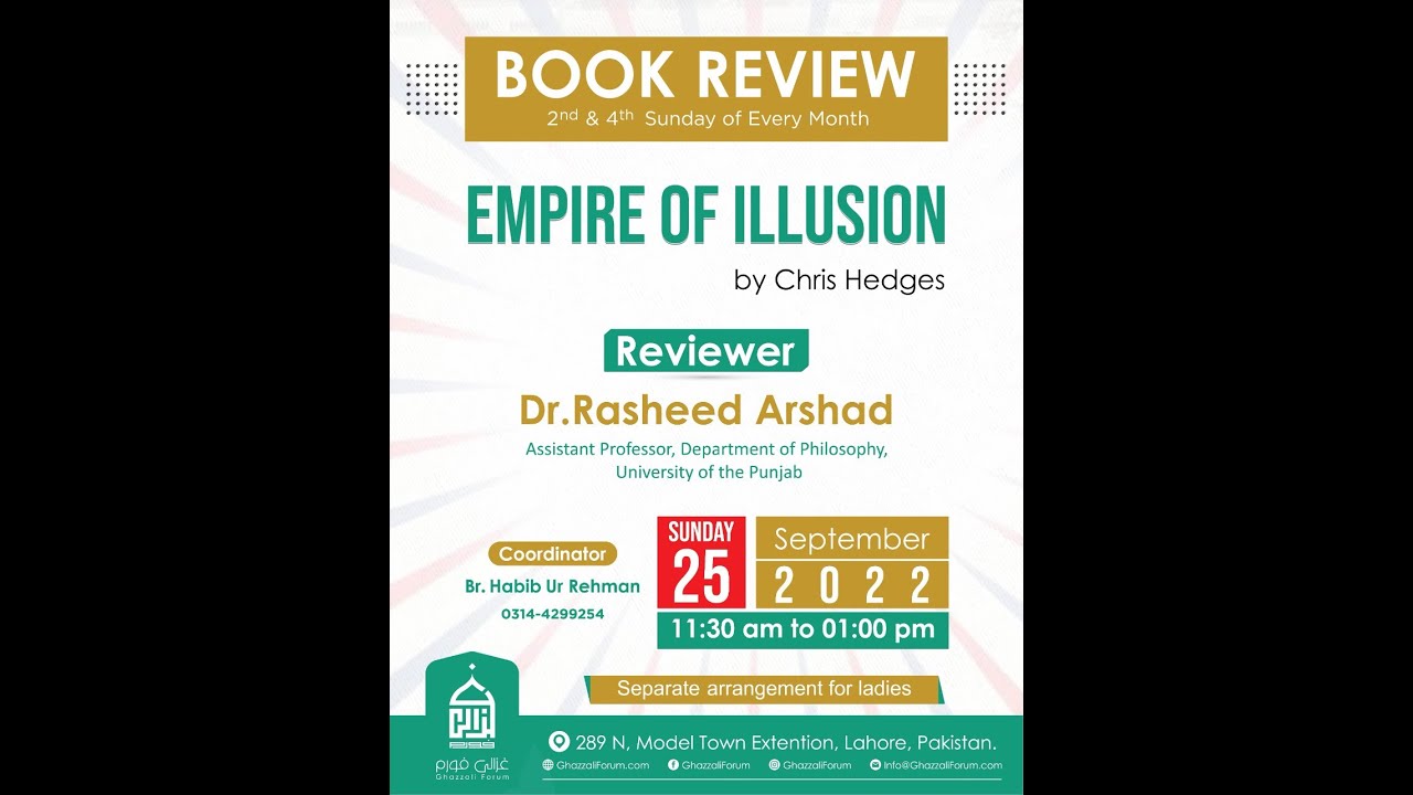 Book Review | Empire of Illusion by Chris Hedges | Dr. Muhammad Rasheed ...