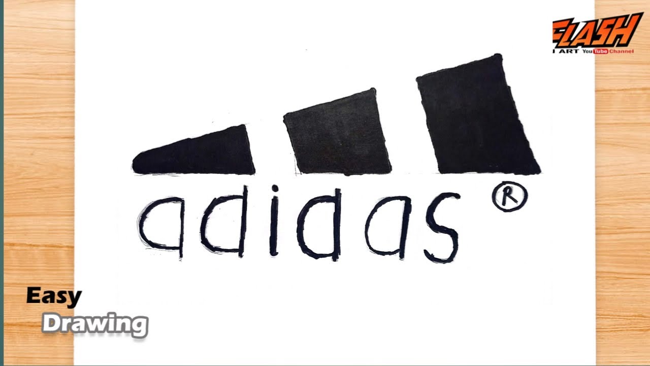 how to draw adidas logo - YouTube