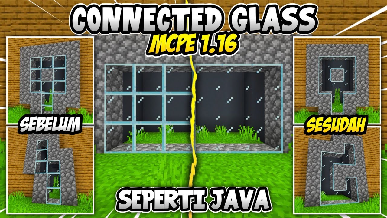 Mencoba "CONNECTED GLASS" Beneran Di Mcpe 1.16 Mirip Java Edition ...