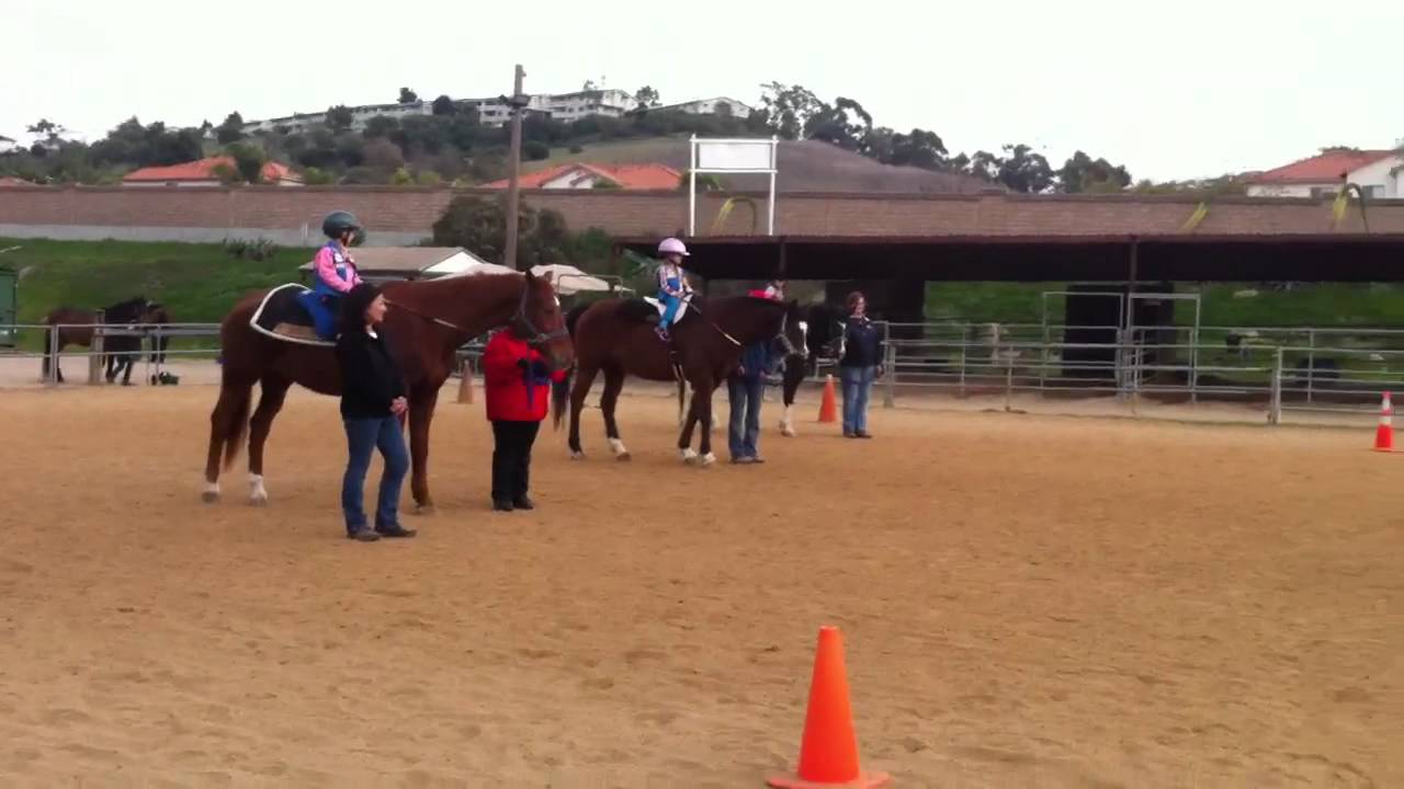Audrey horseback riding with her girl scouts troop 2012 - YouTube