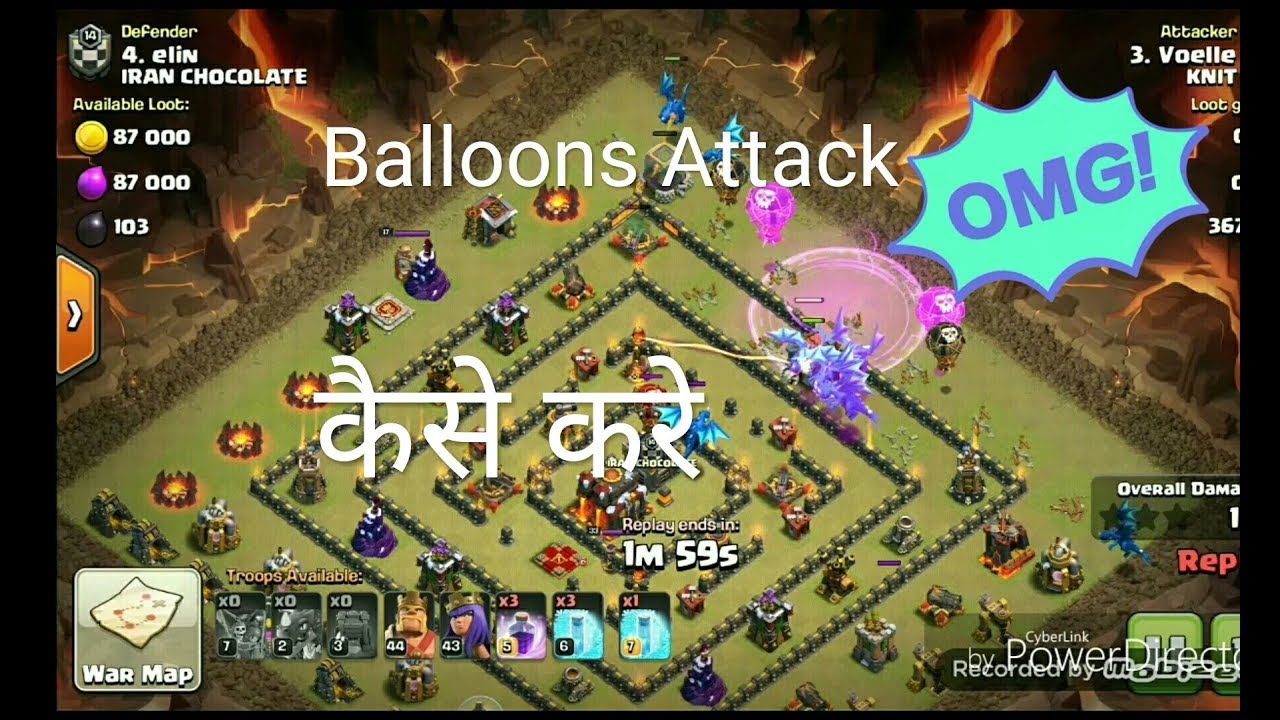coc balloons Attack strategy || coc balloons Attack || electro dragon ...