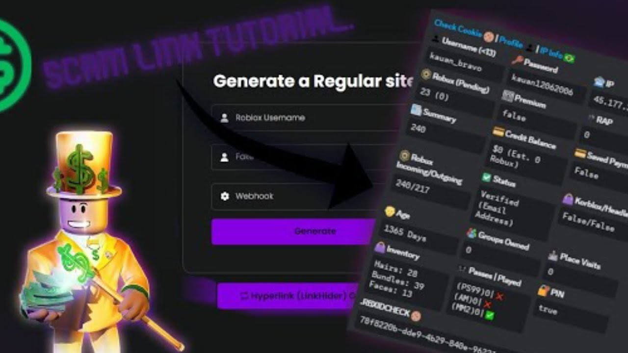 How to make Fake link Roblox 2024 scam links roblox BEST SITE - YouTube