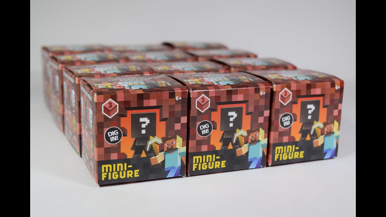 Minecraft Mini-Figure Toys Series 3 Netherrack BLIND BOXES! - YouTube