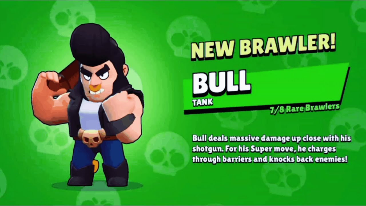 WOW! MY NEW BRAWLER! BULL!🍀Brawl Stars #brawlstars #gaming #games - YouTube