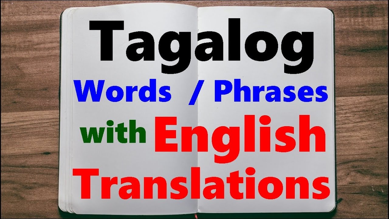 Learn Tagalog - Part 76, Common Everyday Words and Phrases - YouTube