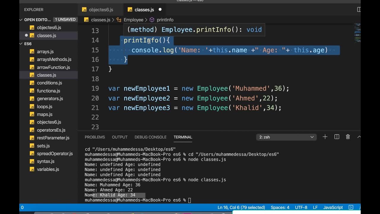 52 JavaScript ES6 | OOP Instantiating an Object from class - YouTube