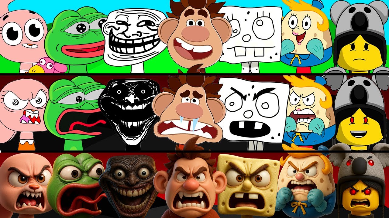 Incredibox Sprunki OC Phase 1 to Phase 3 Wreck-It Ralph, TrollFace ...