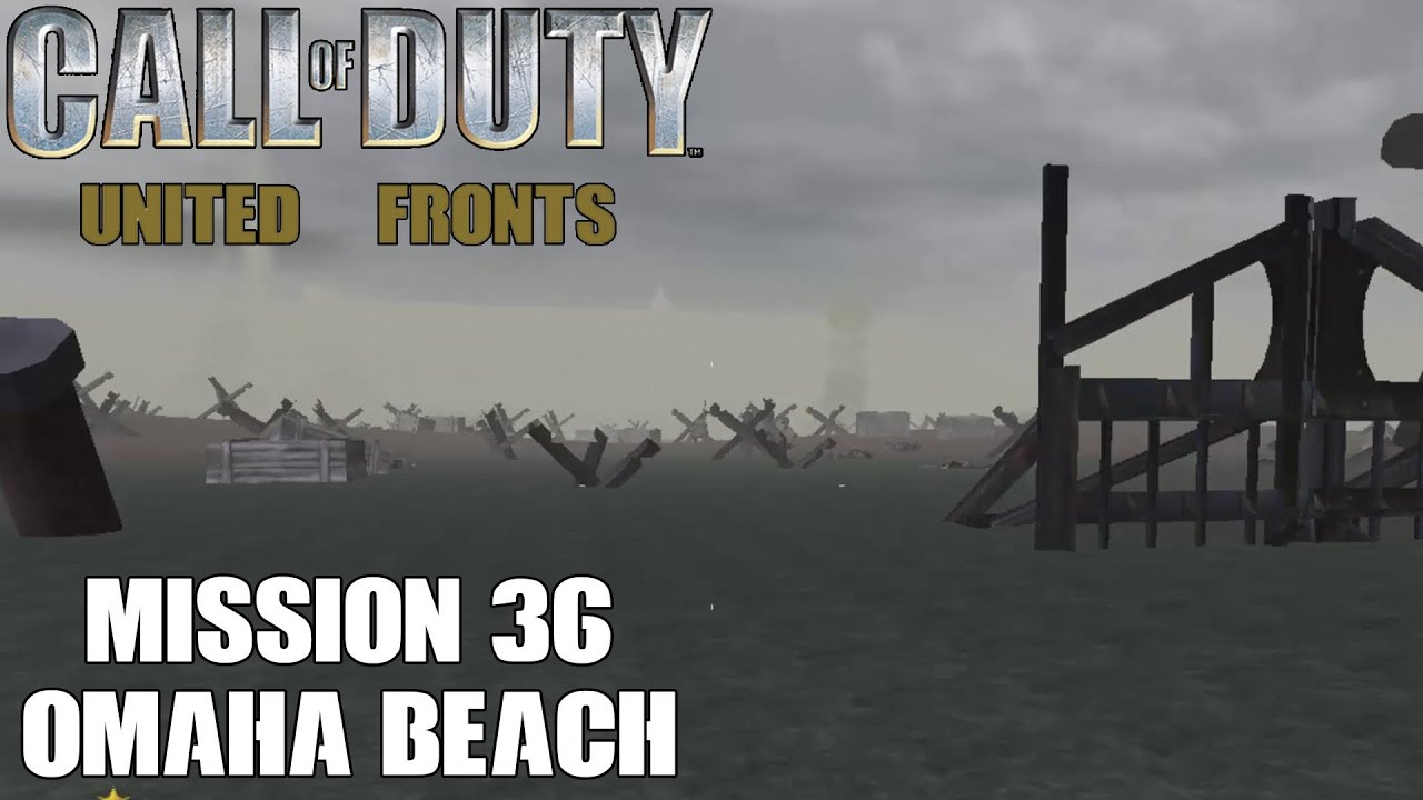 Call of Duty | United Fronts Mod | Mission 36 | Omaha Beach - YouTube