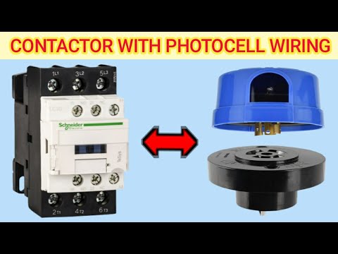 Contactor with photocell wiring connection in tamil - YouTube