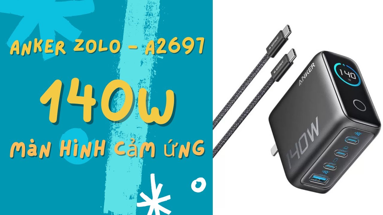 Sạc Nhanh Anker Zolo 140W GaN - A2697 - YouTube