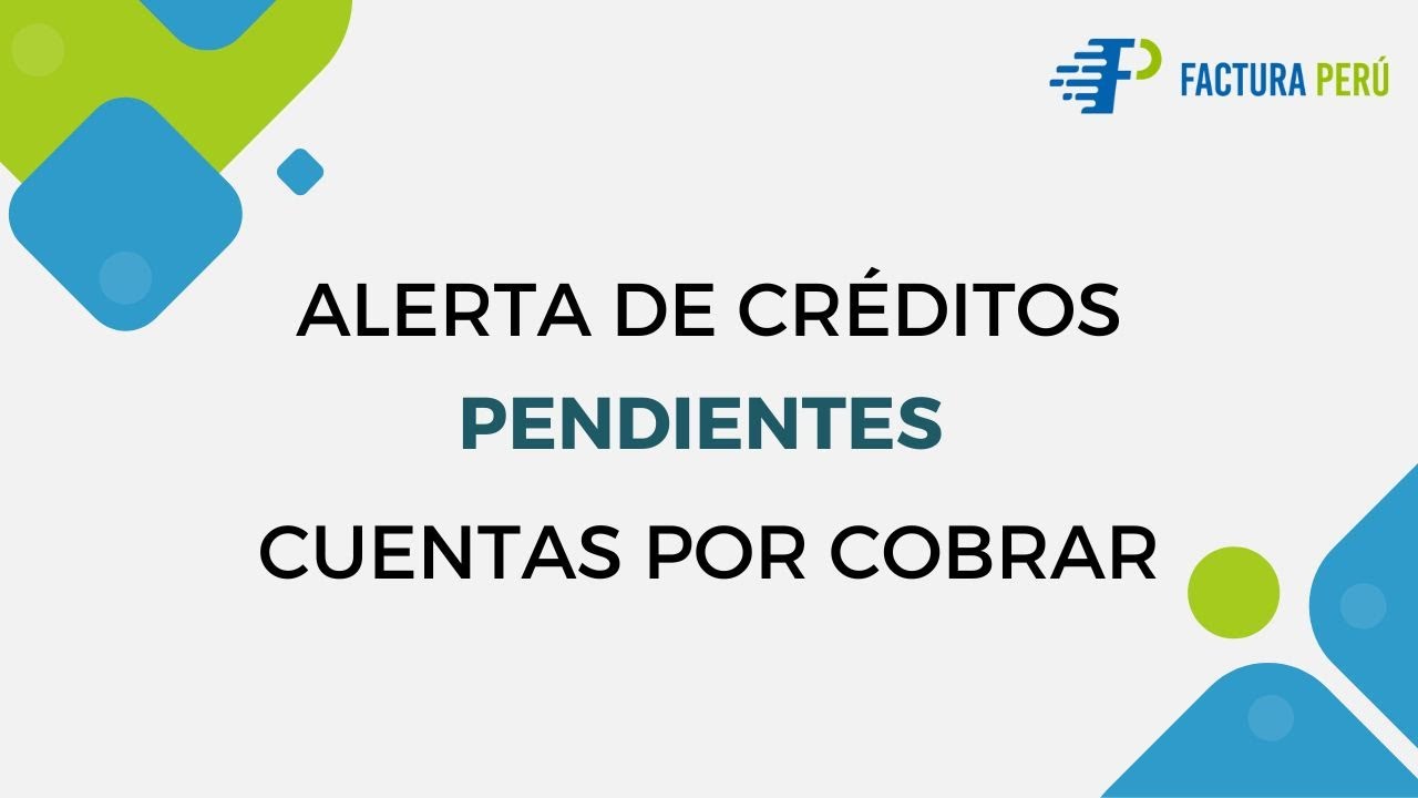 Alerta de creditos pendientes - cuentas por cobrar - YouTube