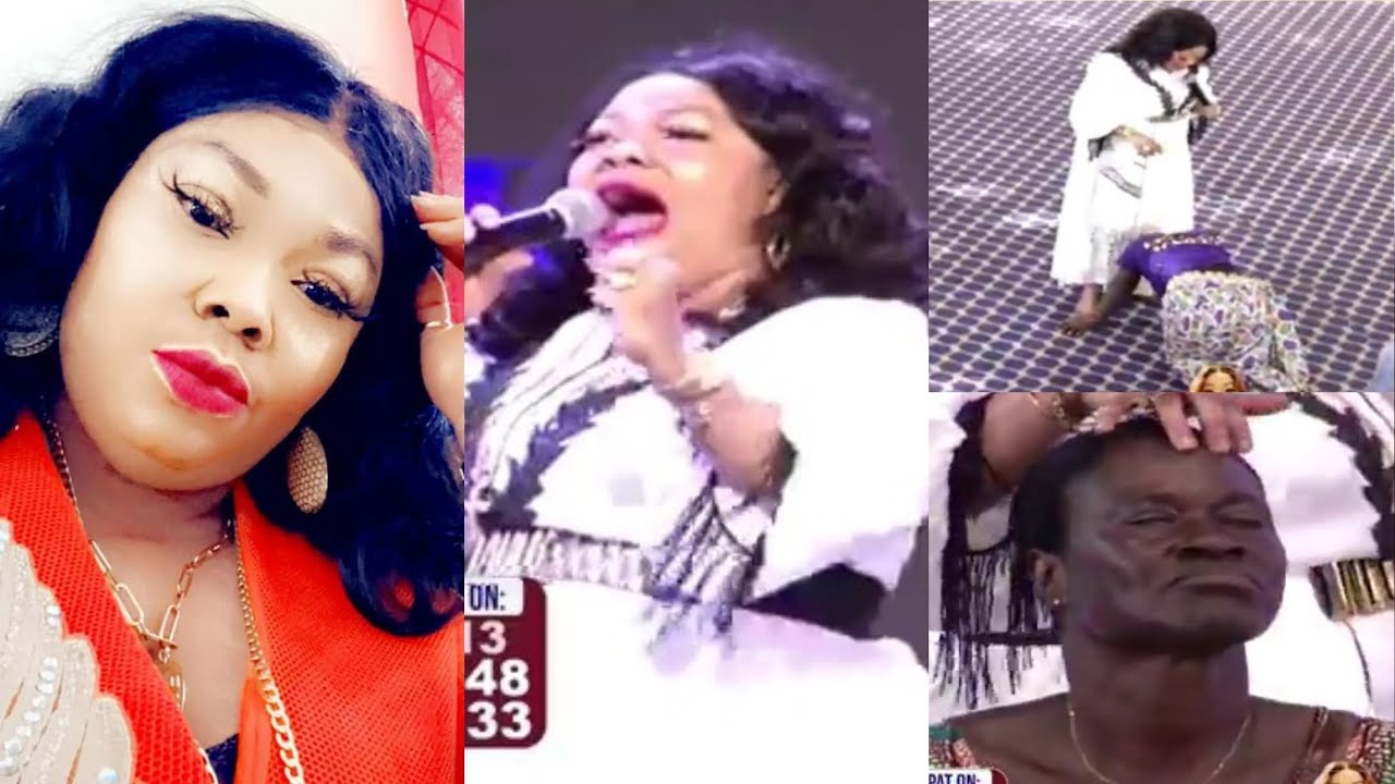 Nana Agradaa finally casts and heals her church members from..as prays ...