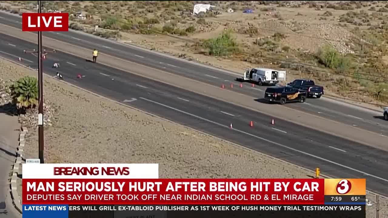 Man seriously hurt after being hit by a car in the West Valley - YouTube